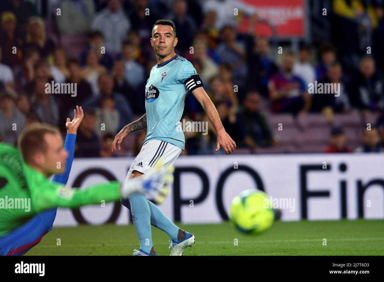 Barcelona,Spain, 10/05/2022, FC BARCELONA v RC CELTA Barcelona,Spain.10 May,2022. Iago Aspas (10 ...