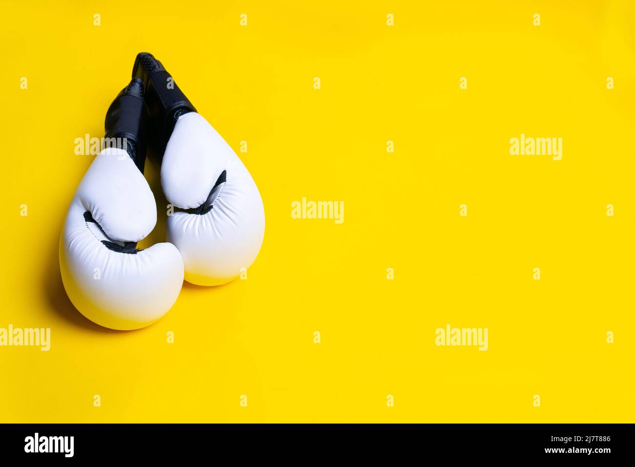 Isolated space blue kettlebell yellow ackground fitness iron health ...