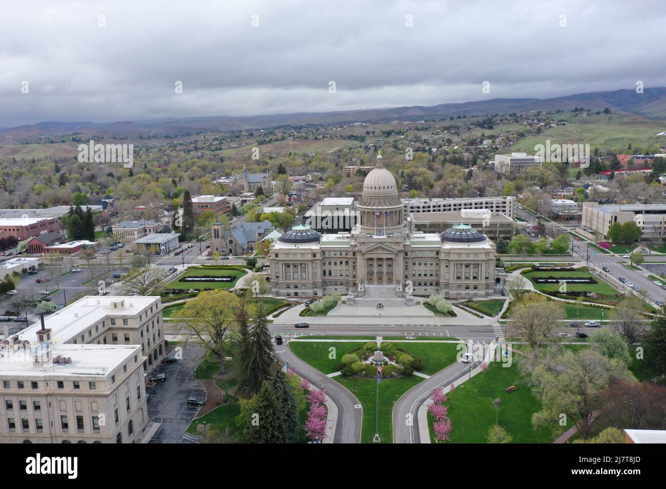 Aerial idaho state capitol building hi-res stock photography and images ...