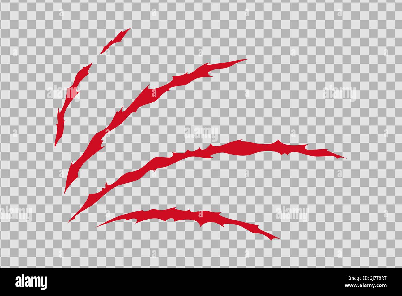 Claw scratches of wild animal. Cat scratches marks isolated in ...