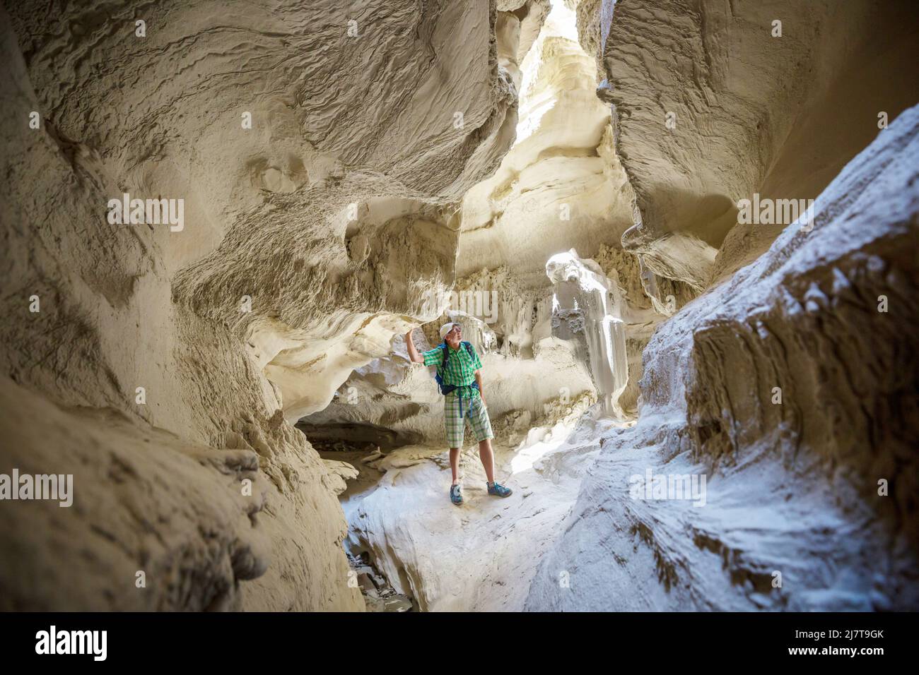 Hike in the Utah mountains. Hiking in unusual natural landscapes ...