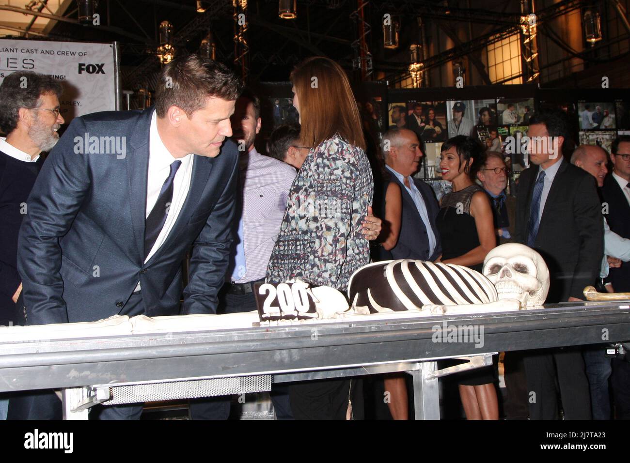 LOS ANGELES - NOV 14: David Boreanaz at the "Bones" 200th Show Cake ...