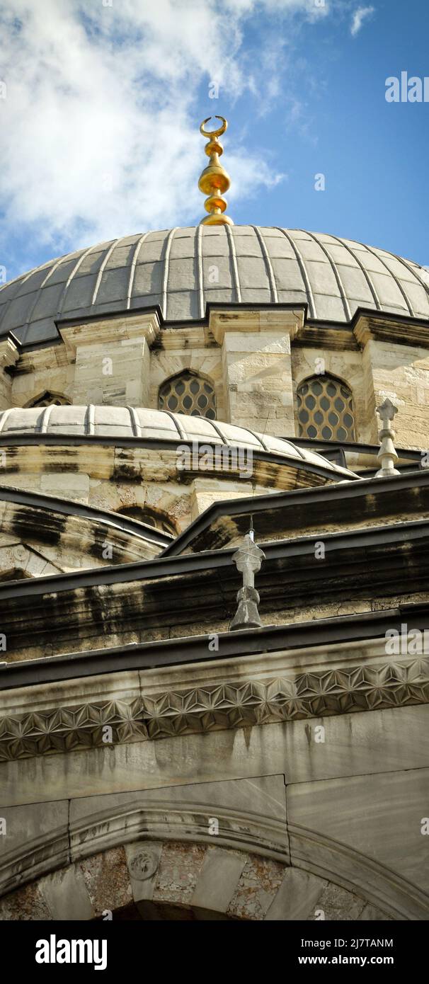 Ottoman style architecture, old mosques and minarets details, Istanbul ...