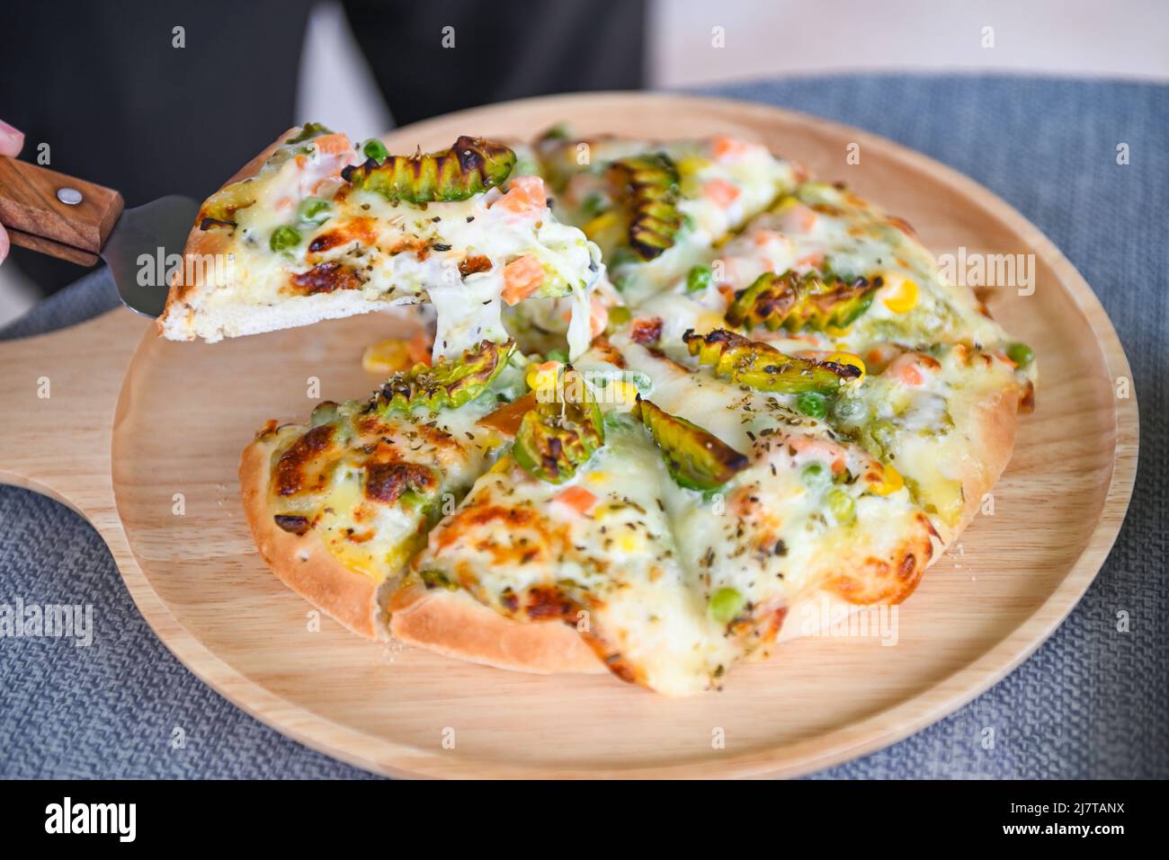 Pizza avocado, Homemade pizza italian is cooked traditional food, Pizza ...
