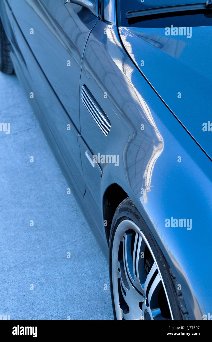 Old BMW M3 side view, luxury car in Istanbul city, October 06 2011 ...