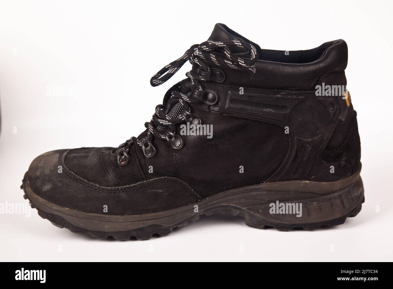 Hiking shoes and a white background, Sturdy hiking boots, strong hiking ...