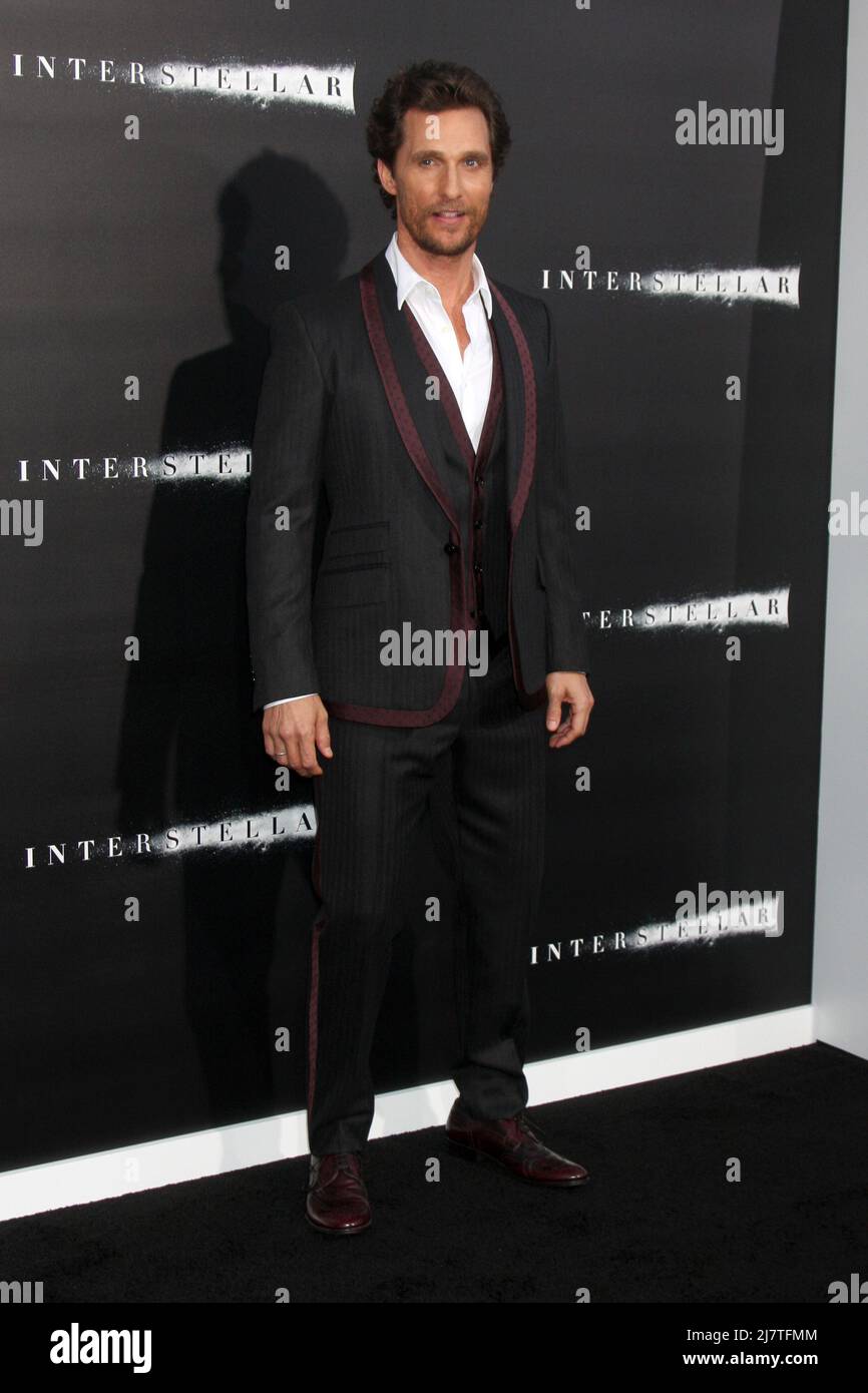 LOS ANGELES - OCT 26: Matthew McConaughey at the "Interstellar ...