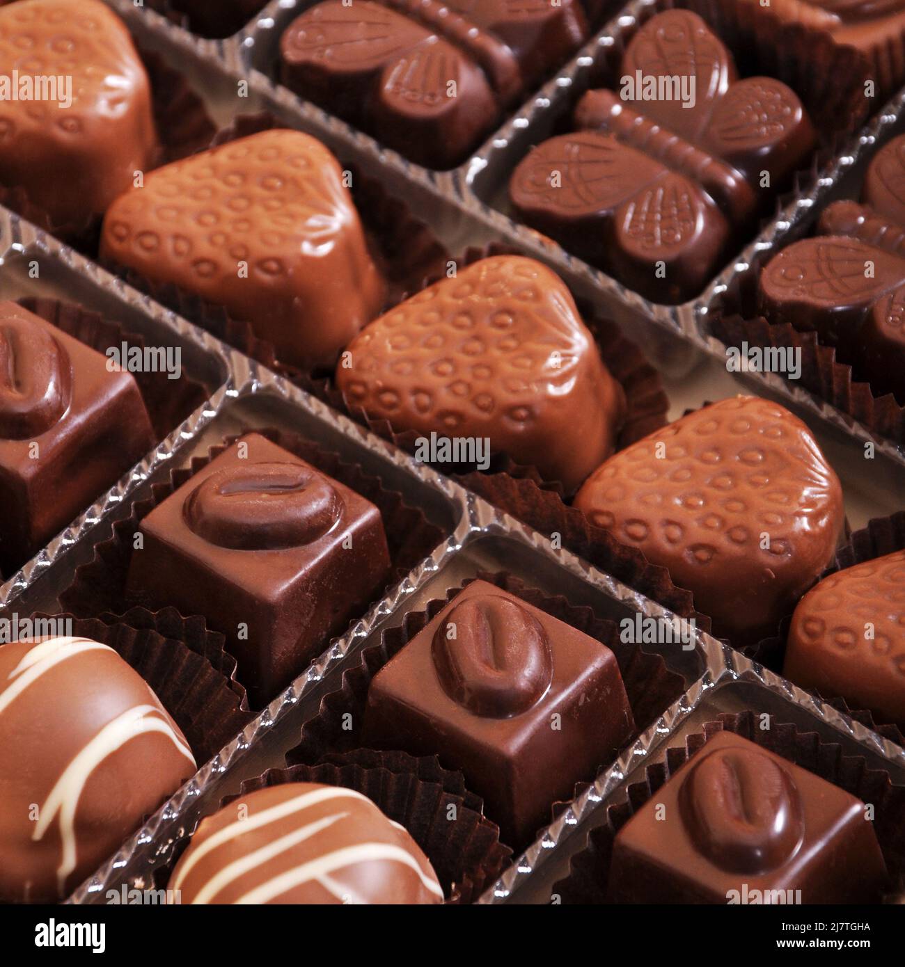 Very delicious chocolate candies in a box, delicious chocolate in box ...