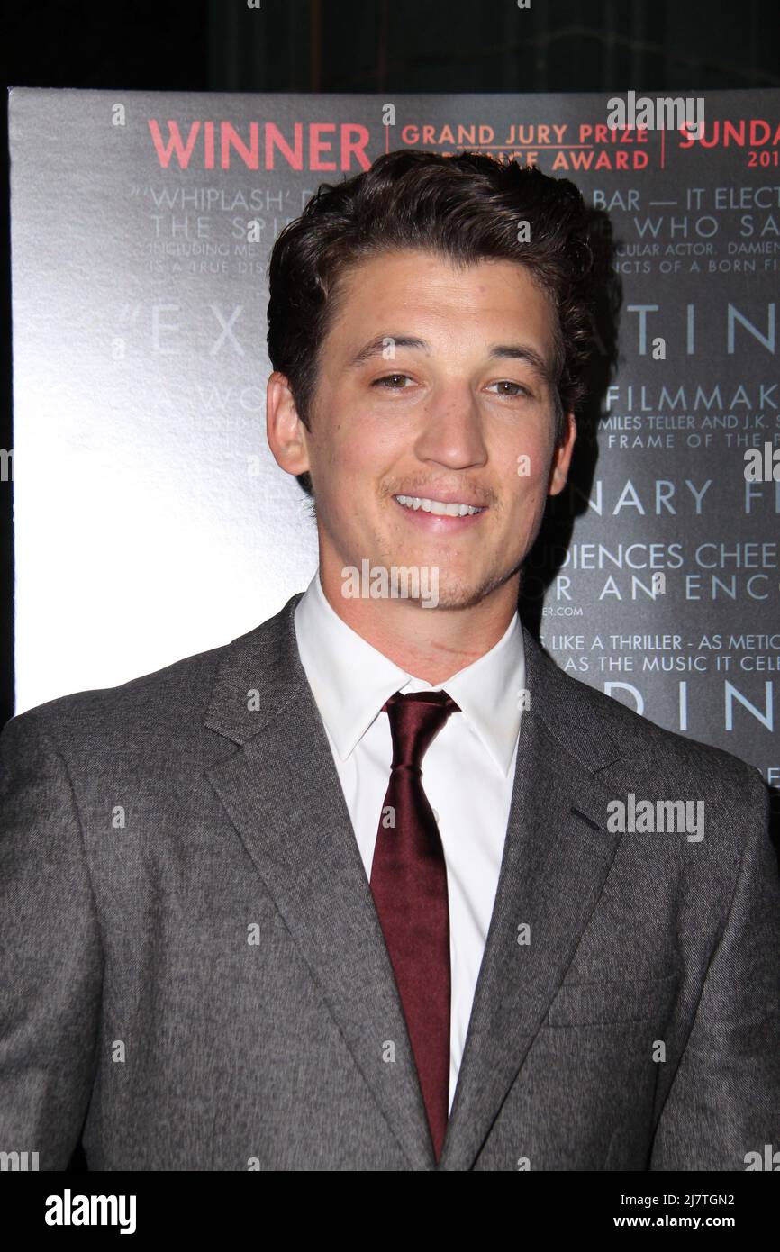 LOS ANGELES - OCT 6: Miles Teller at the "Whiplash" Premiere at Bing ...