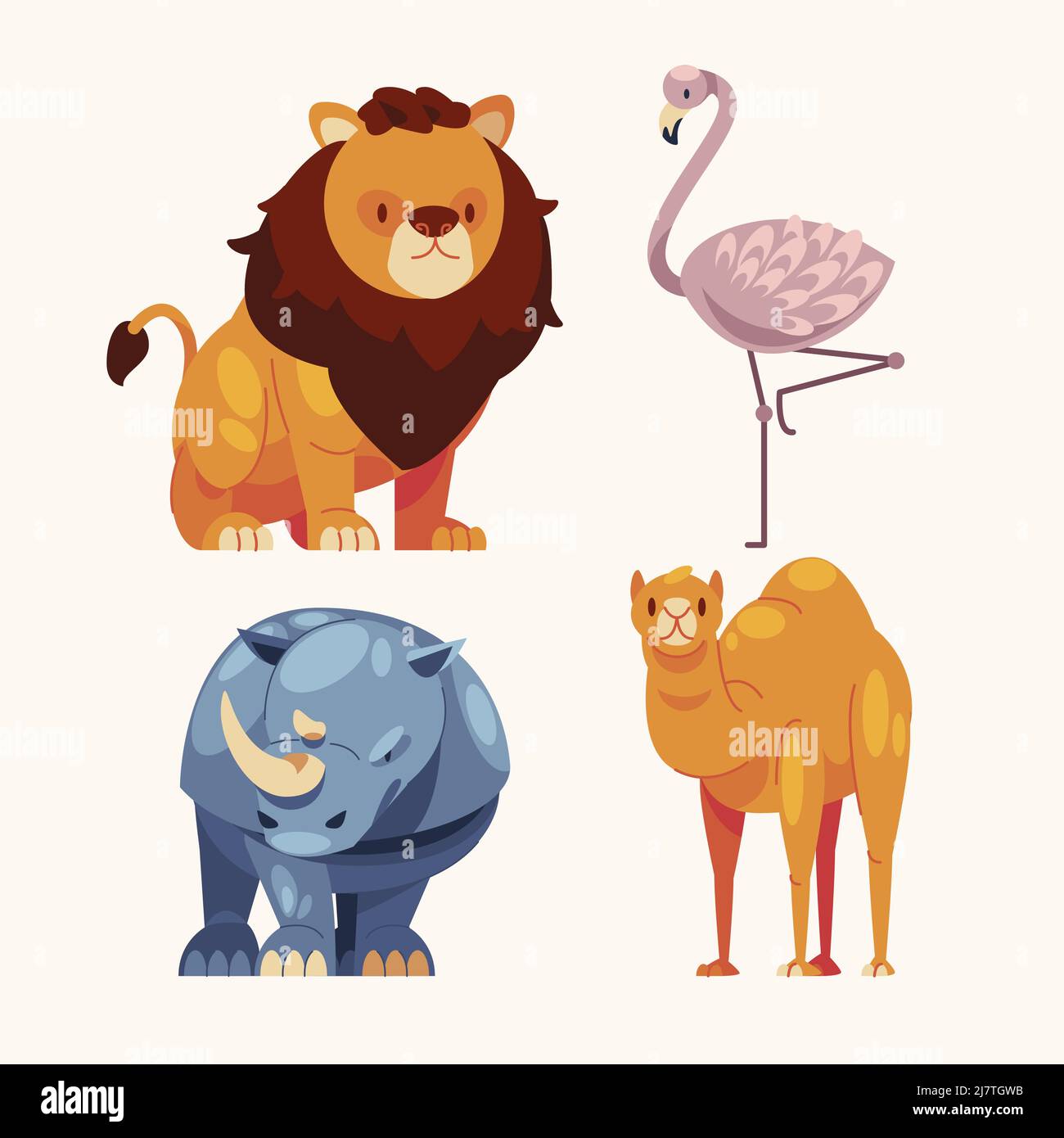 Hand drawn wild animals illustration Vector illustration Stock Vector ...