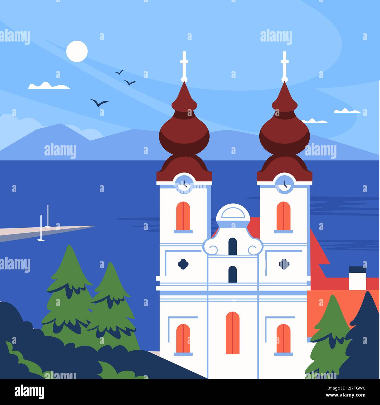 Balaton holiday Stock Vector Images - Alamy