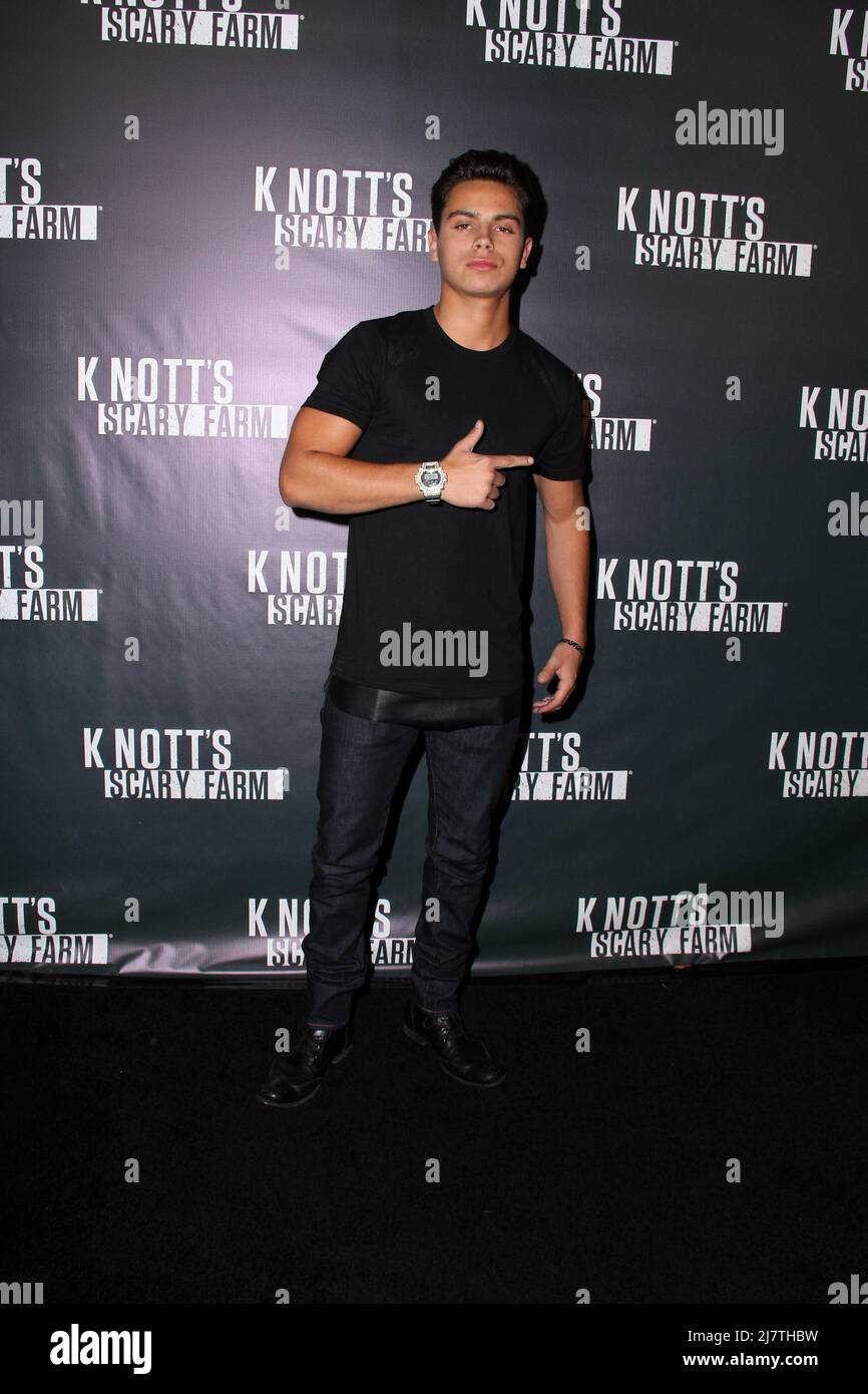 LOS ANGELES - OCT 3: Jake T Austin at the Knott's Scary Farm Celebrity ...