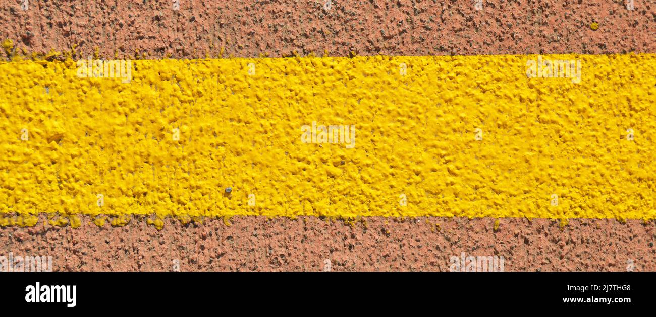 Clean asphalt yellow line road texture with background appearance, red ...