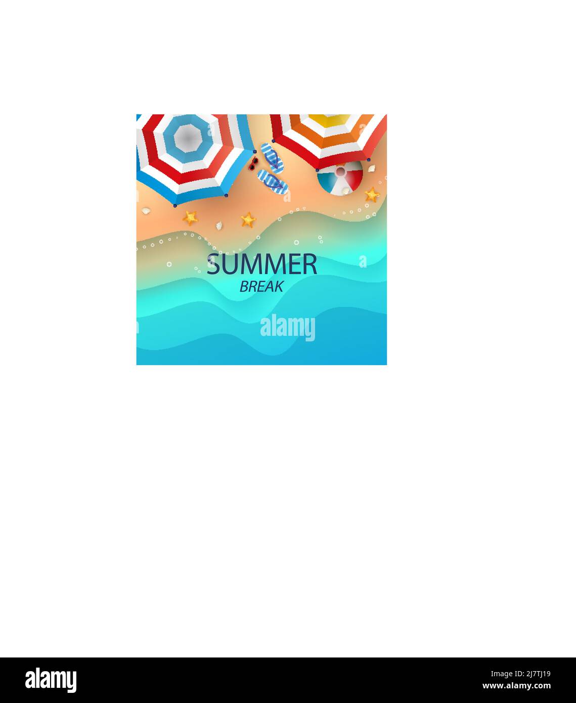 Realistic summer break illustration Vector illustration Stock Vector ...
