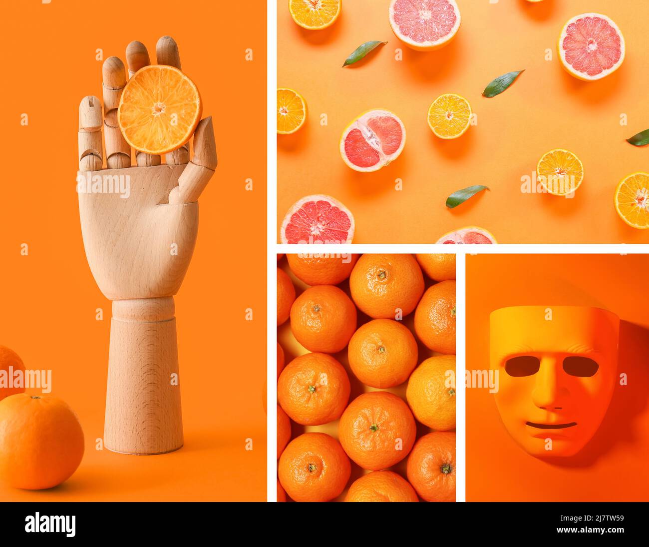 Citrus collage element hi-res stock photography and images - Alamy