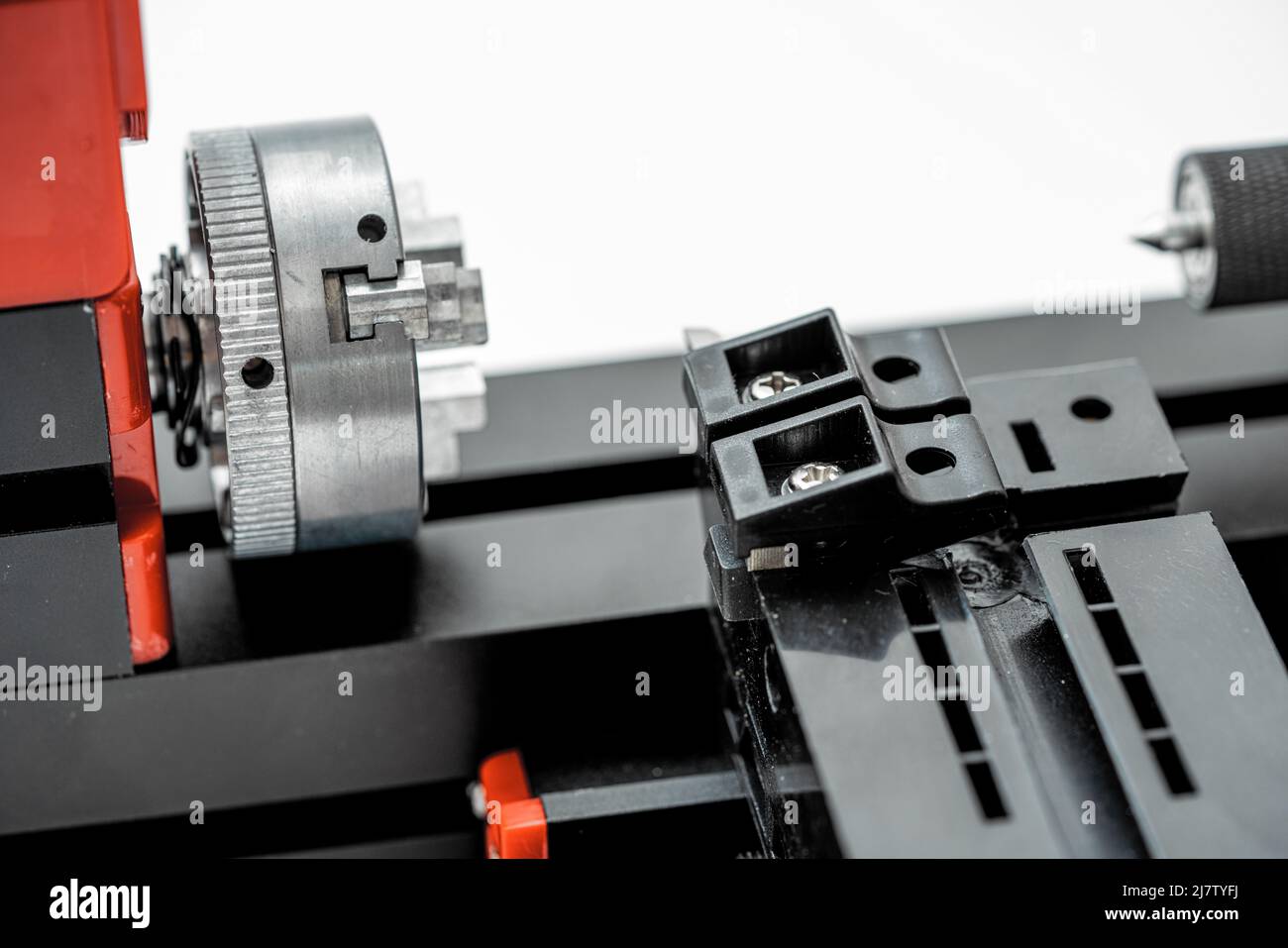 Small diy turning lathe machine for education and hobby Stock Photo - Alamy