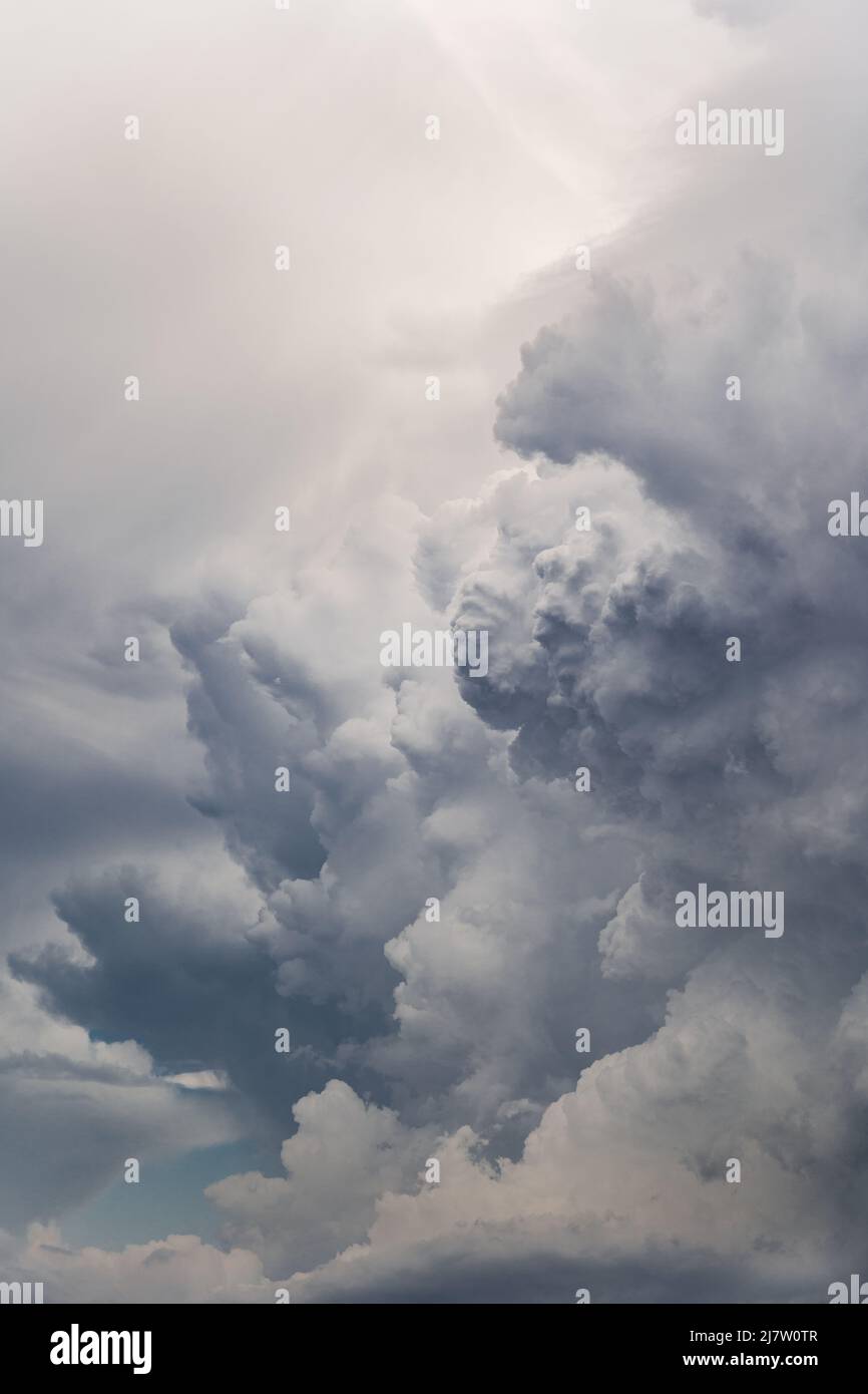 Dramatic sky with stormy clouds, few minutes before the rain Stock ...