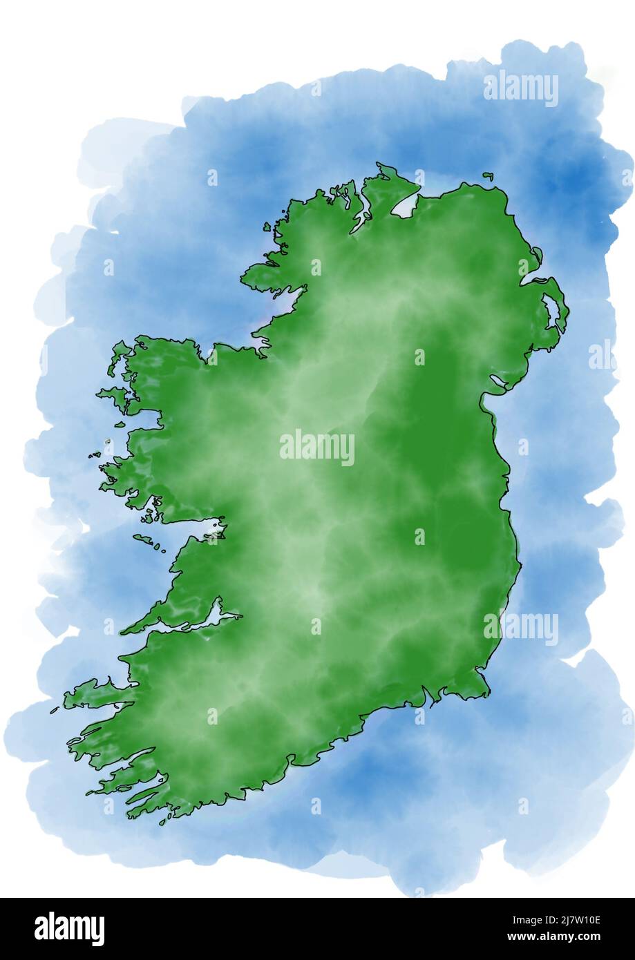 Hand drawn country outline hi-res stock photography and images - Alamy