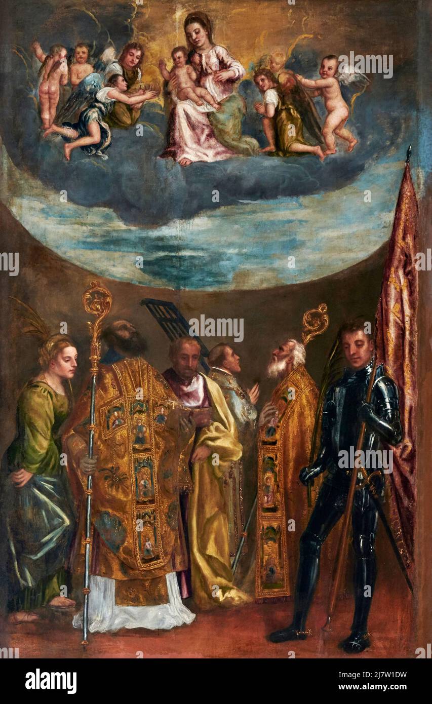 Madonna col Bambino con S.Lorenzo,S. Evasio, S.Alessandro e altri santi ...