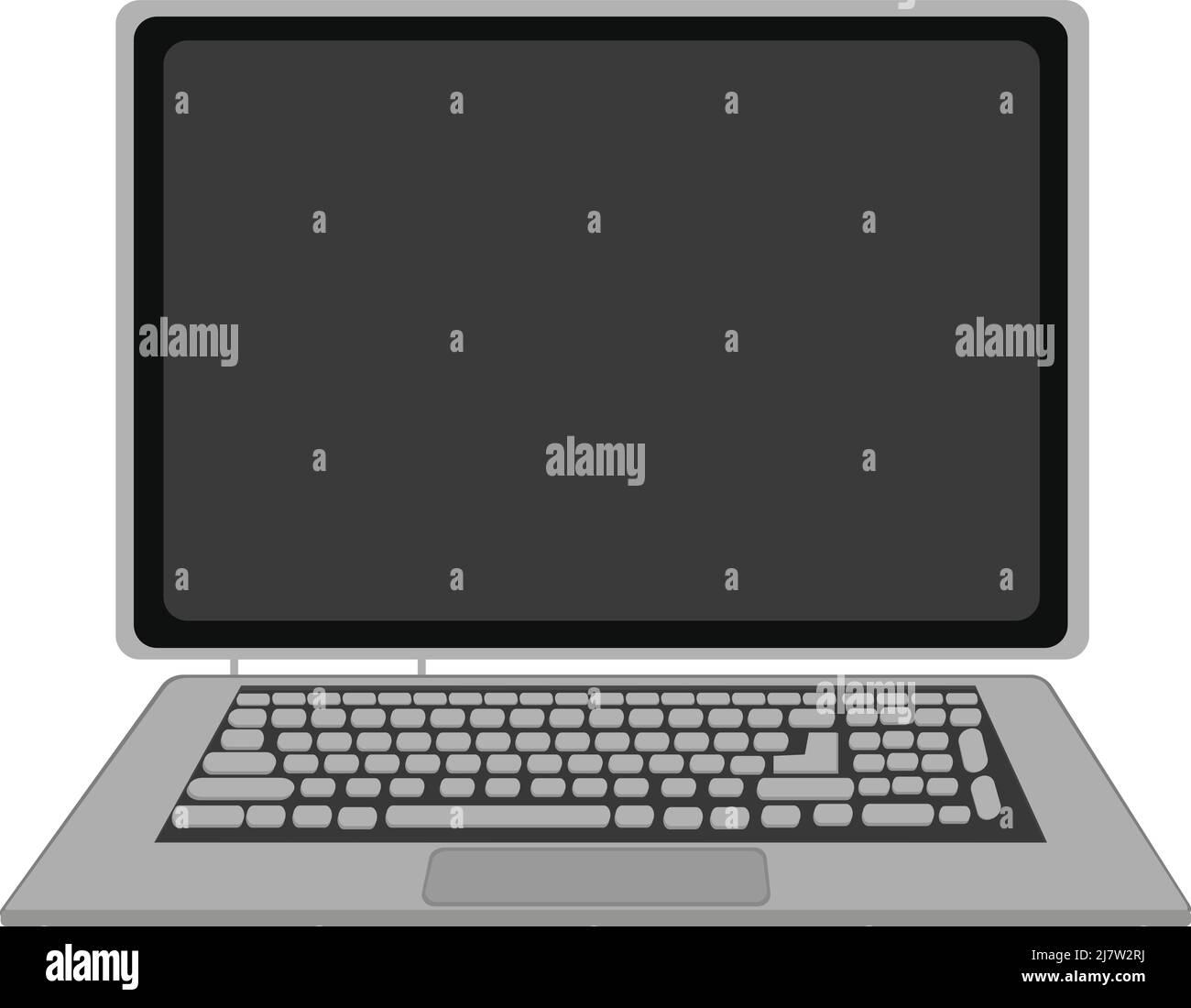 laptop computer isolated on gray background Stock Vector Image & Art ...