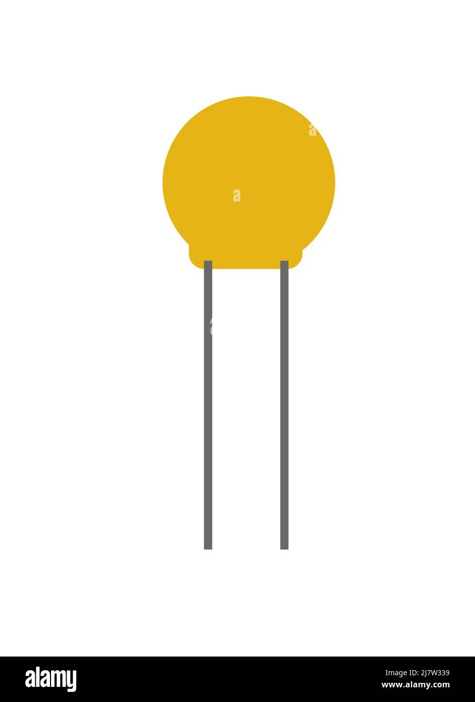 Capacitor Element For Radio Circuit Object Isolated On White Background Electronics Detail