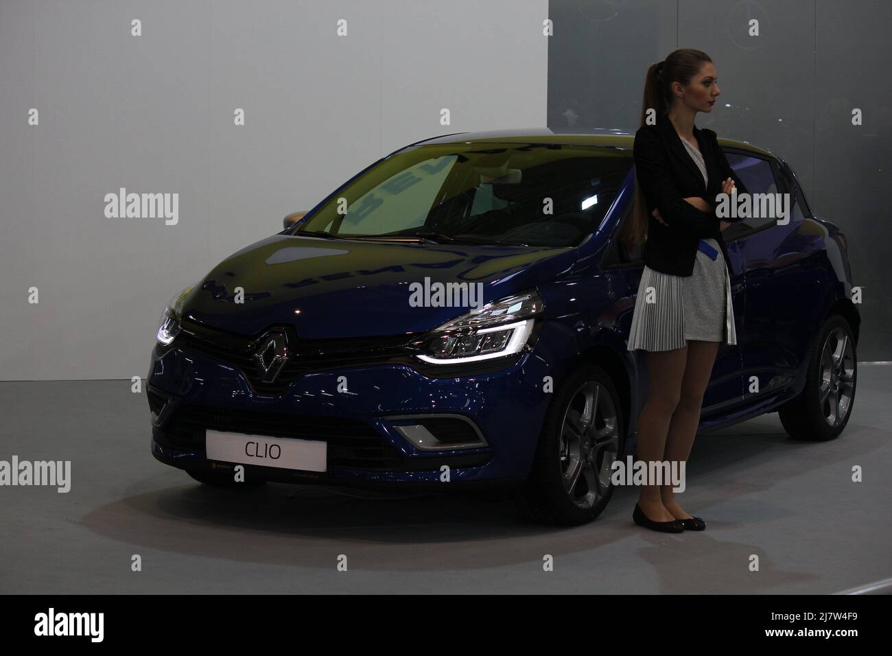 hostess on a car show Stock Photo - Alamy