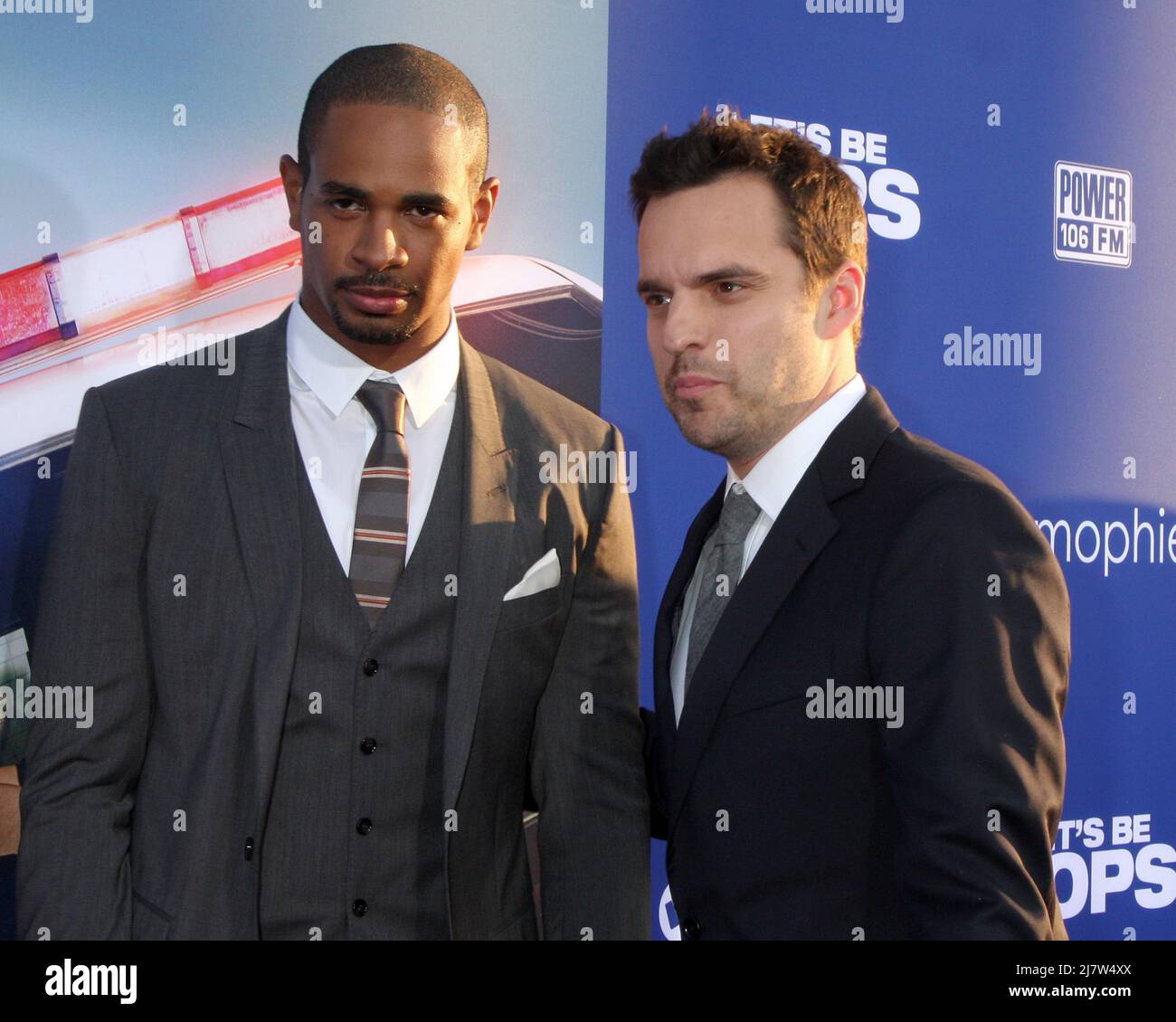 LOS ANGELES - AUG 7: Damon Wayans Jr, Jake Johnson at the "Let's Be ...