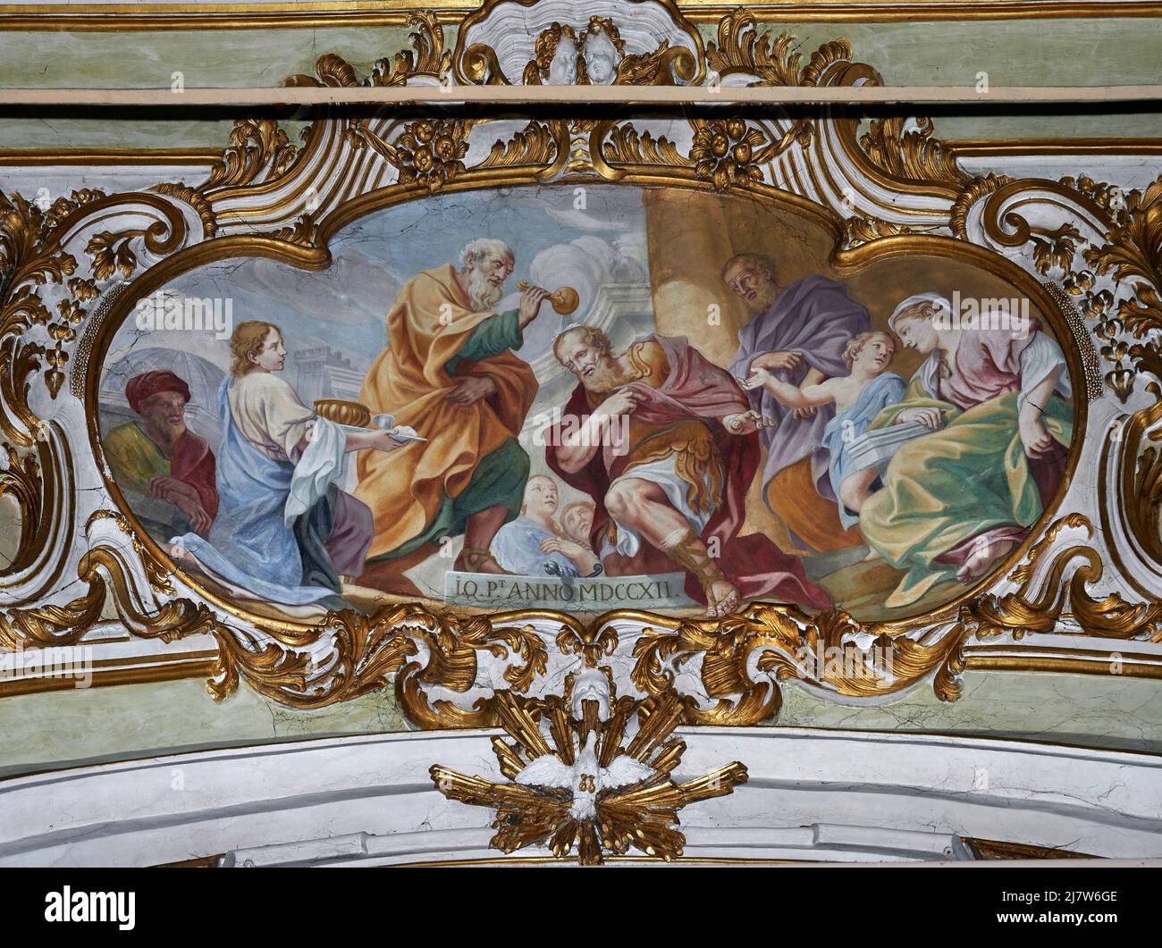 Battesimo di San Paolo - affresco - Giulio Quaglio - 1712 - S.Paolo d ...
