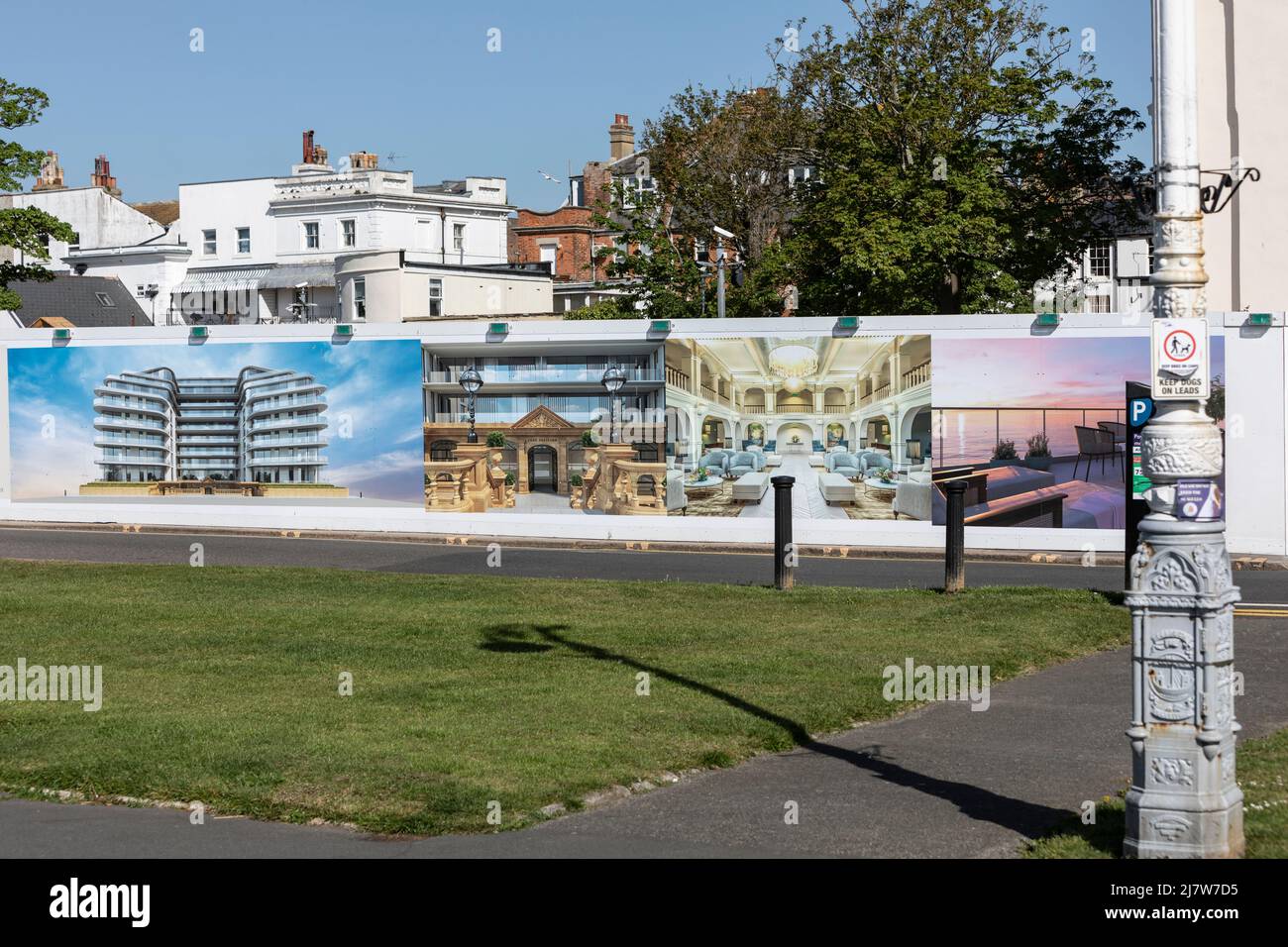 Posters showing the proposed building on the old Folkestone Lees ...