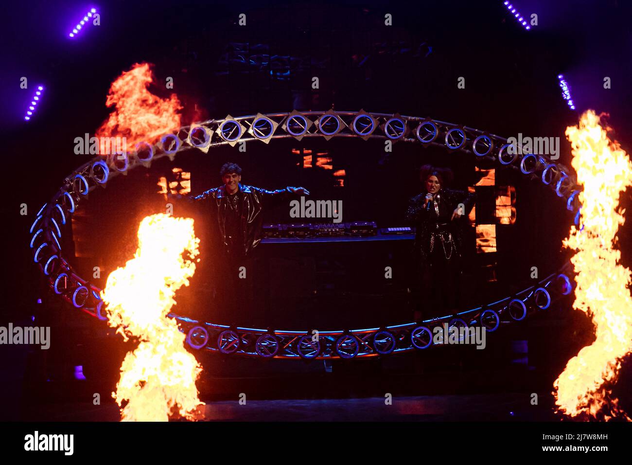Pia Maria and Lumix Feat for Austria performs on the stage during 1st ...