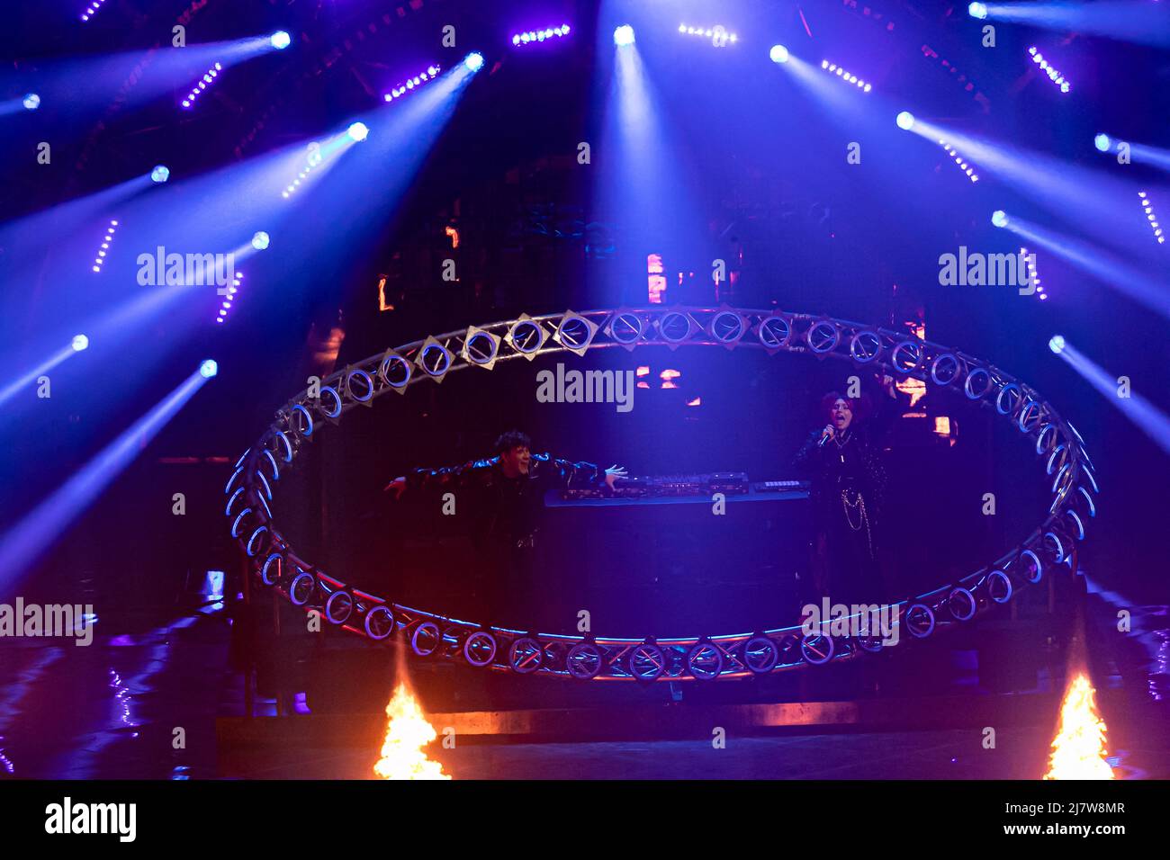 Pia Maria and Lumix Feat for Austria performs on the stage during 1st ...