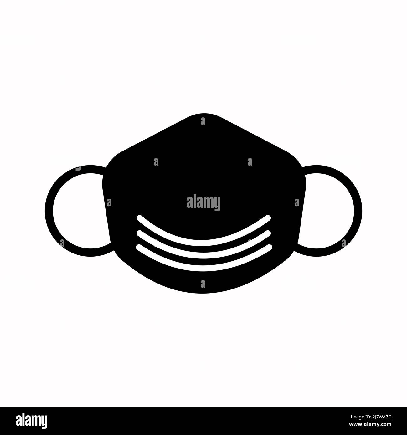 Medical mask icon in simple design. Vector illustration Stock Vector ...