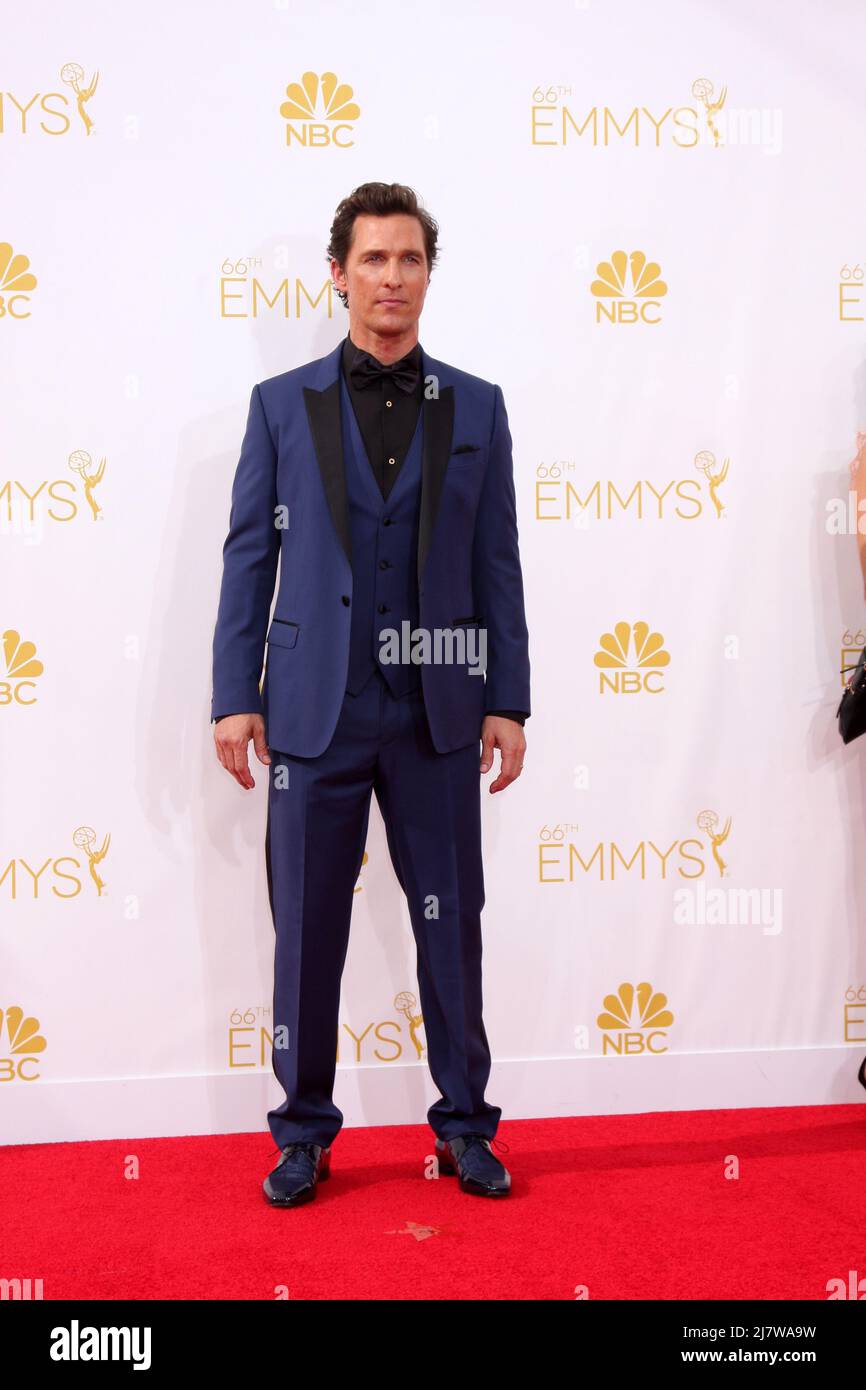 LOS ANGELES - AUG 25: Matthew McConaughey at the 2014 Primetime Emmy ...