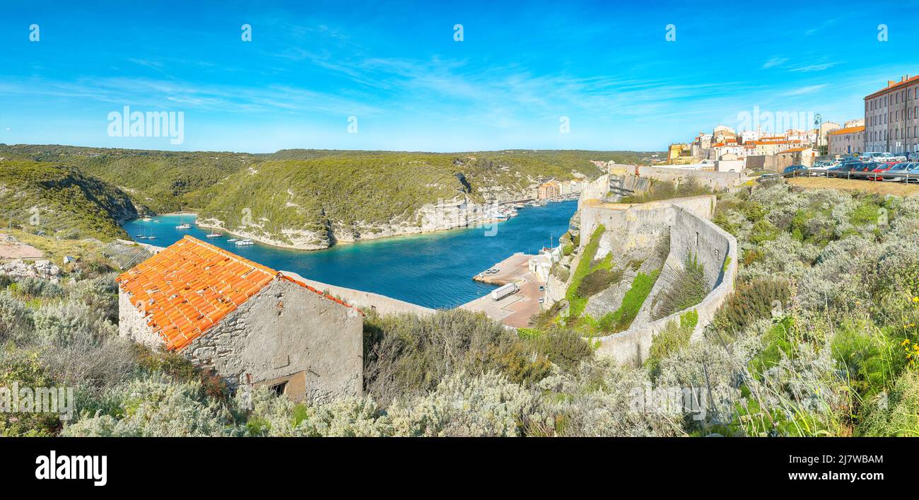 Unbelievable view of old town Bonifacio. Popular travel destination of ...