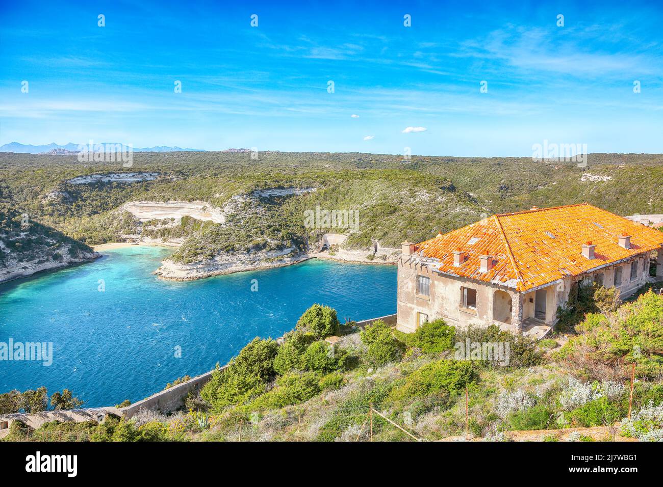 Unbelievable view of old town Bonifacio. Popular travel destination of ...