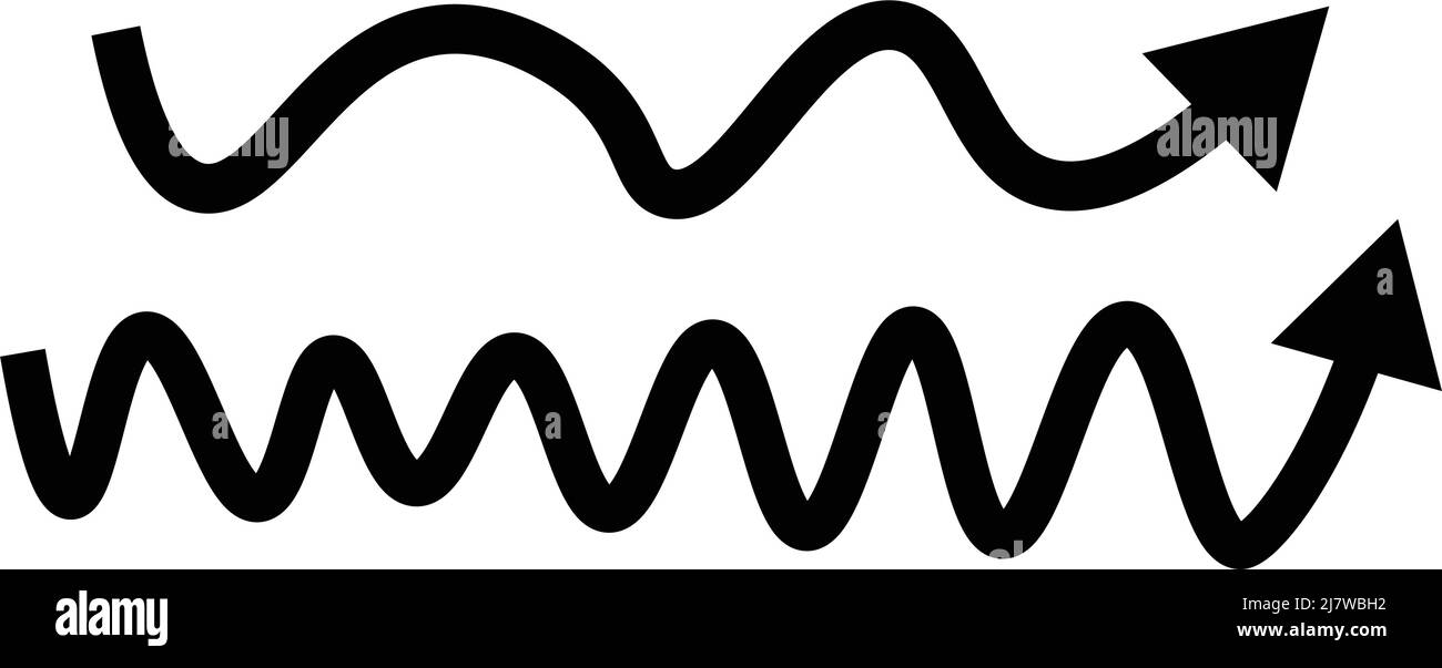 A set of undulating arrow icons. Editable vector Stock Vector Image ...