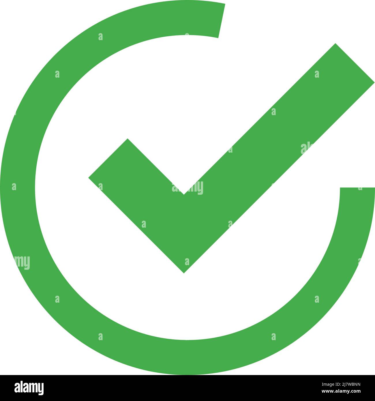 A round green check mark icon. Editable vector Stock Vector Image & Art ...