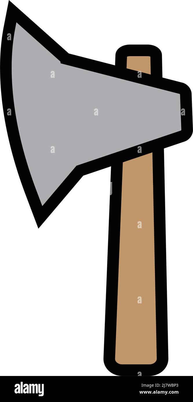 Axe icon. Weapon and tool. Editable vector Stock Vector Image & Art - Alamy