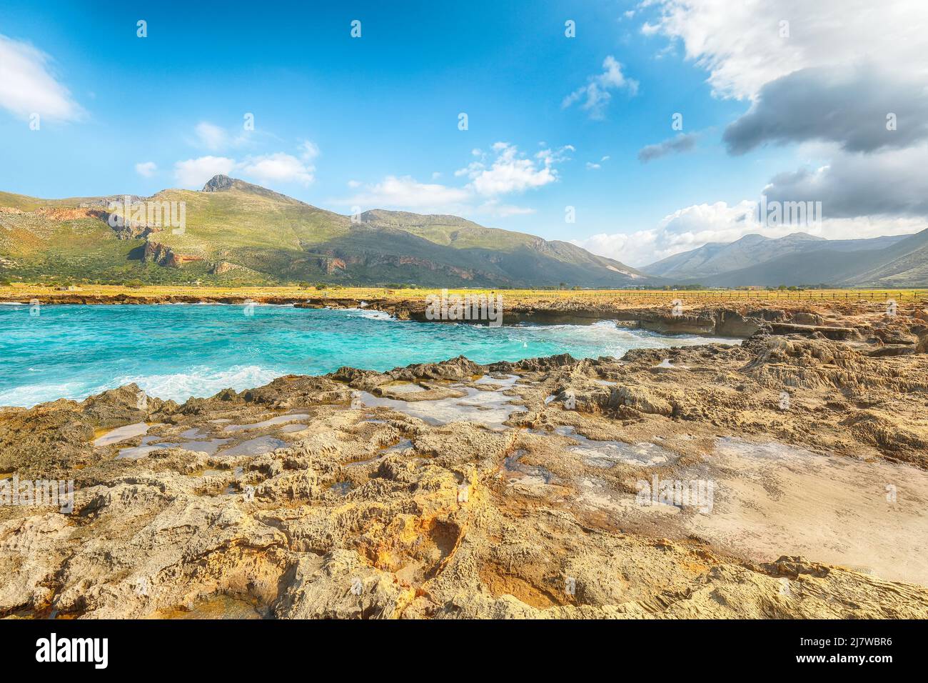 Unbelievable seascape of Isolidda Beach near San Vito cape. Popular ...