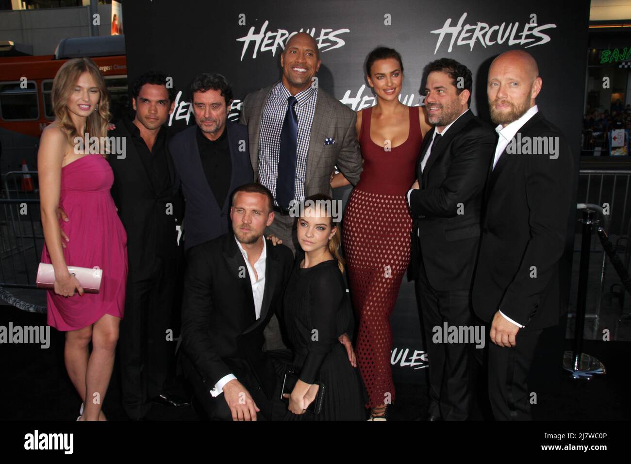 LOS ANGELES - JUL 23: Reece Ritchie, Ian McSHane, Dwayne Johnson, Irina ...