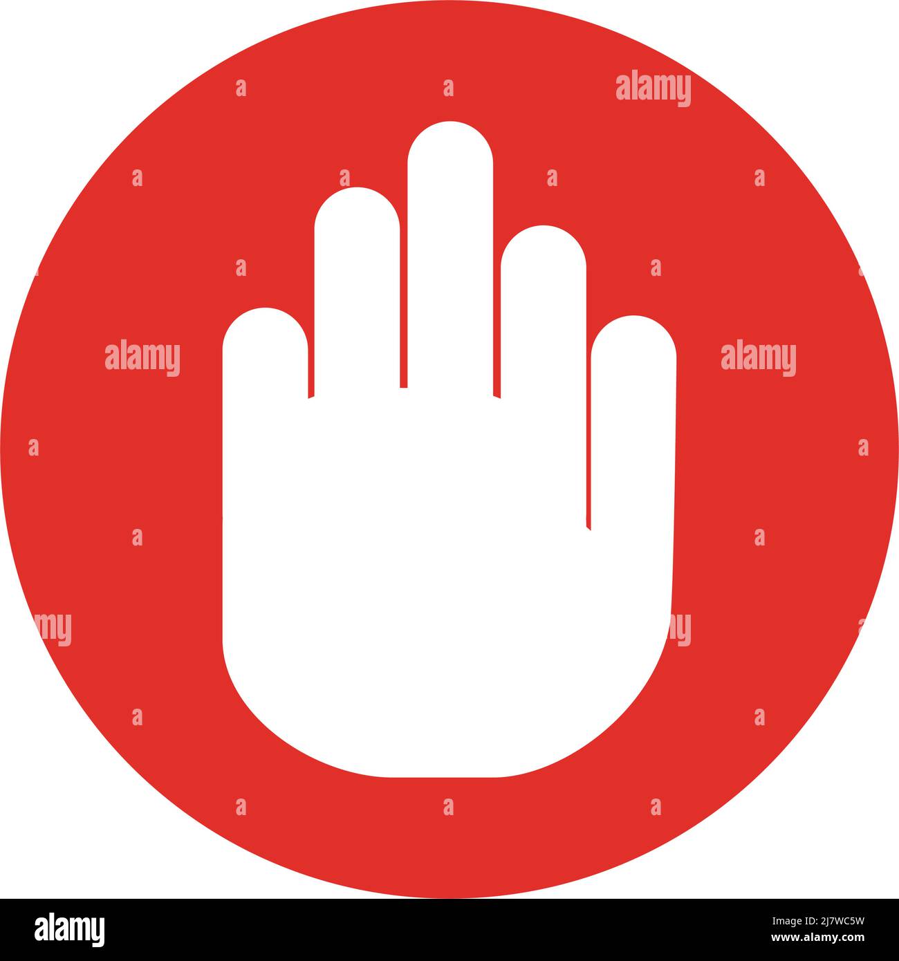 Icon block stop Stock Vector Images - Alamy