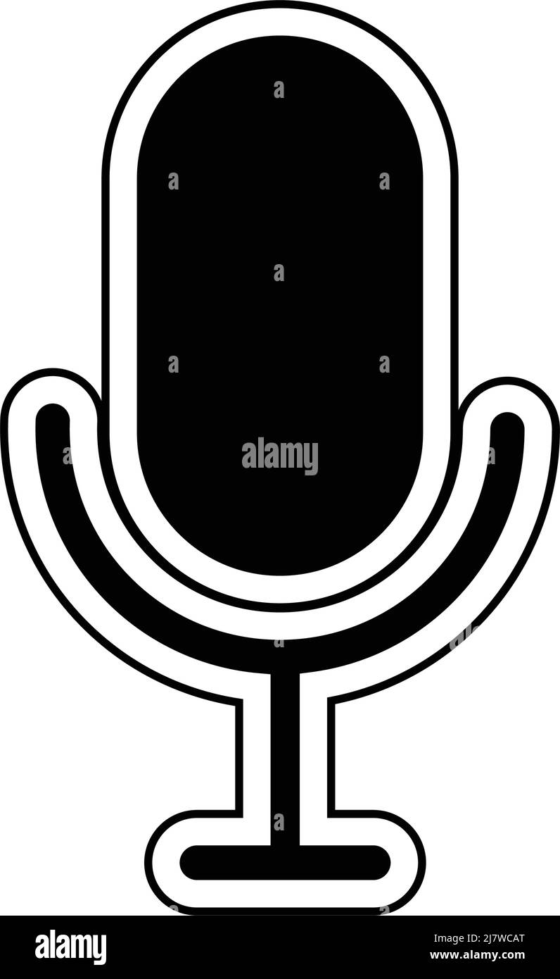 Microphone icon. Voice and recording. Editable vector Stock Vector ...