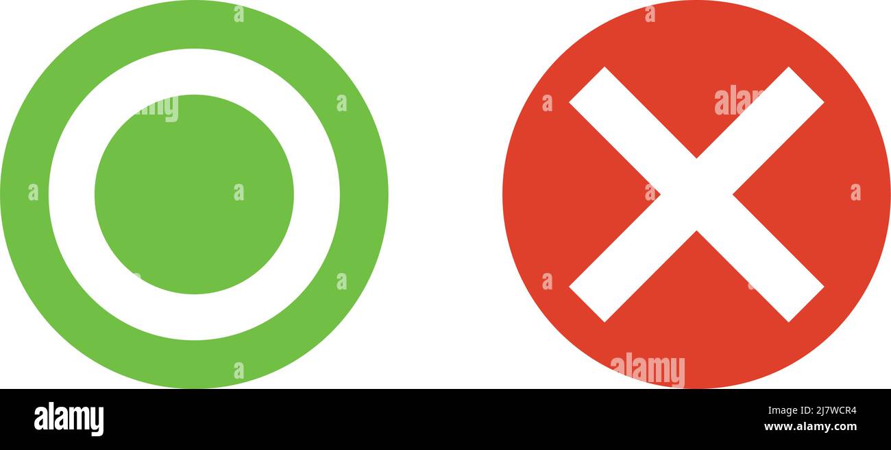 Circle and cross icon set. Editable vector Stock Vector Image & Art - Alamy