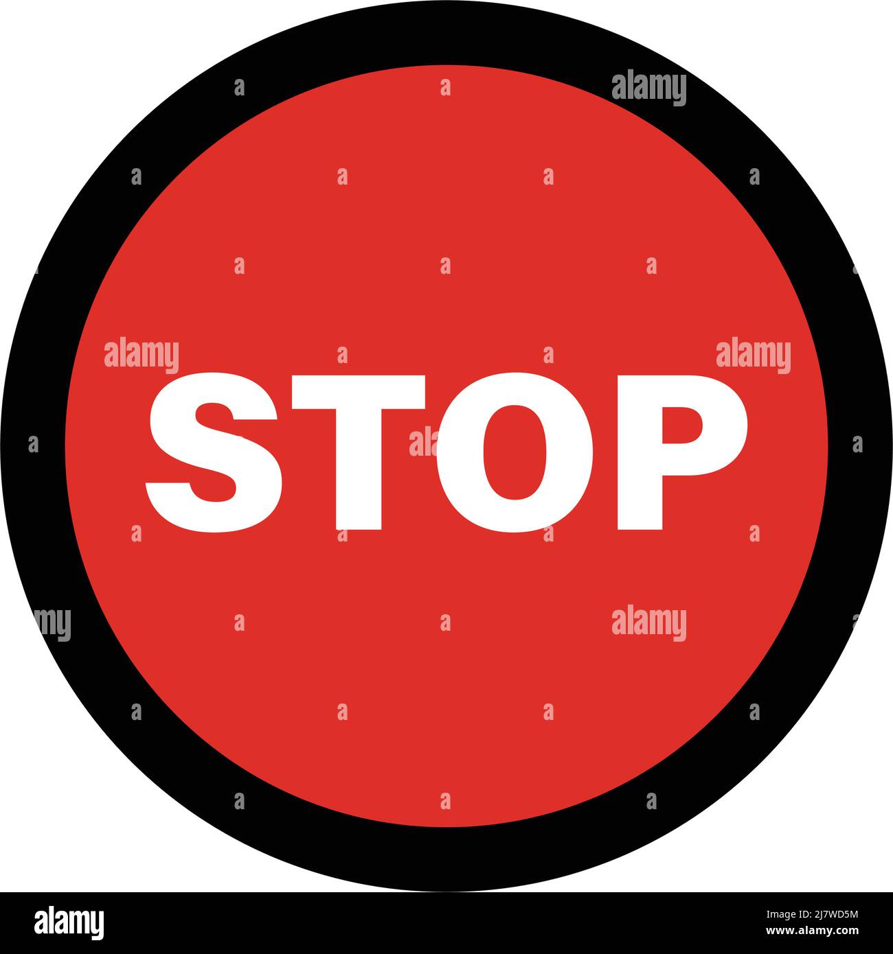Round stop mark icon. Editable vector Stock Vector Image & Art - Alamy