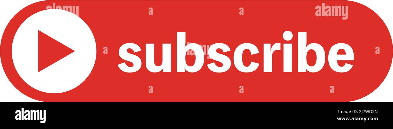Channel subscribe button. Vector icon. Editable vector Stock Vector ...