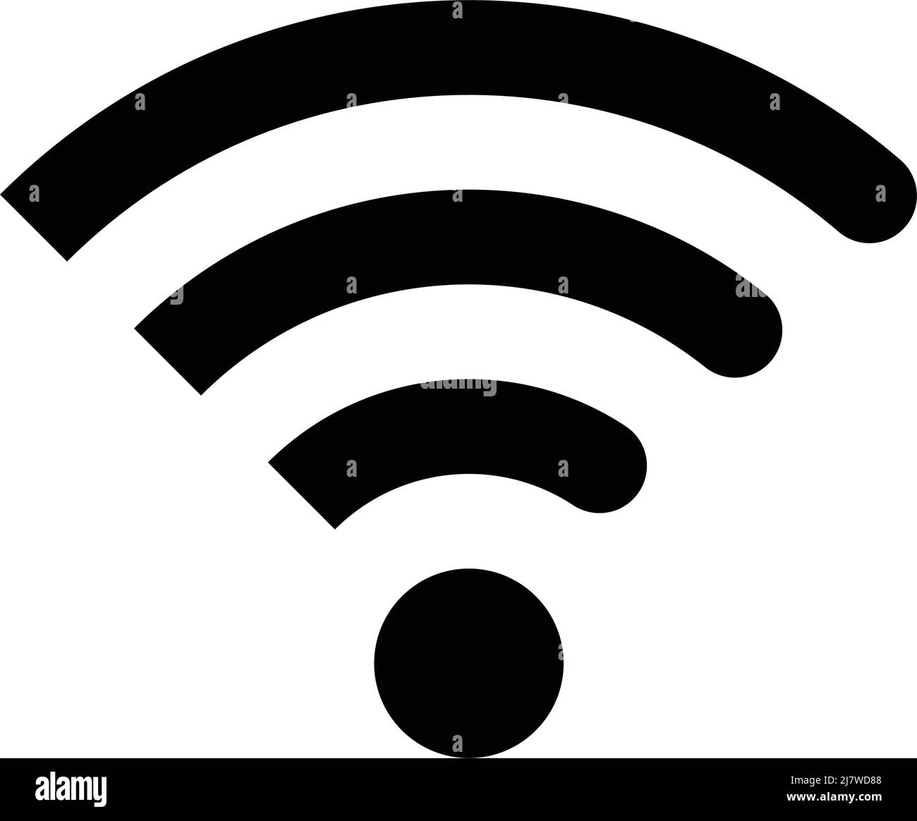 Wi-Fi silhouette icon. Electric wave. Editable vector Stock Vector ...