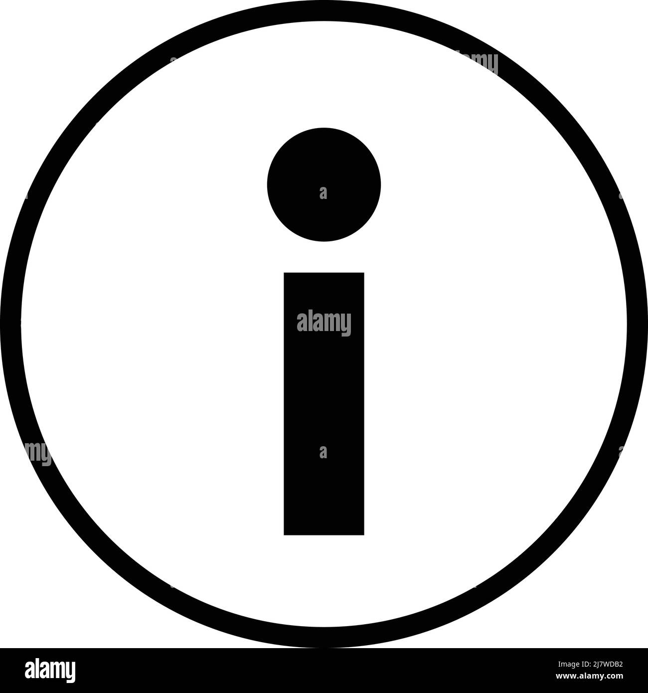 Simple information icon. Guide and detail button. Editable vector Stock ...