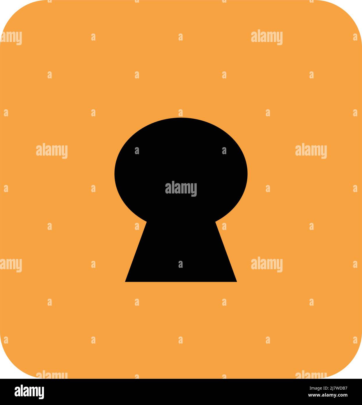 Safety and security icon. Keyhole. Editable vector Stock Vector Image ...