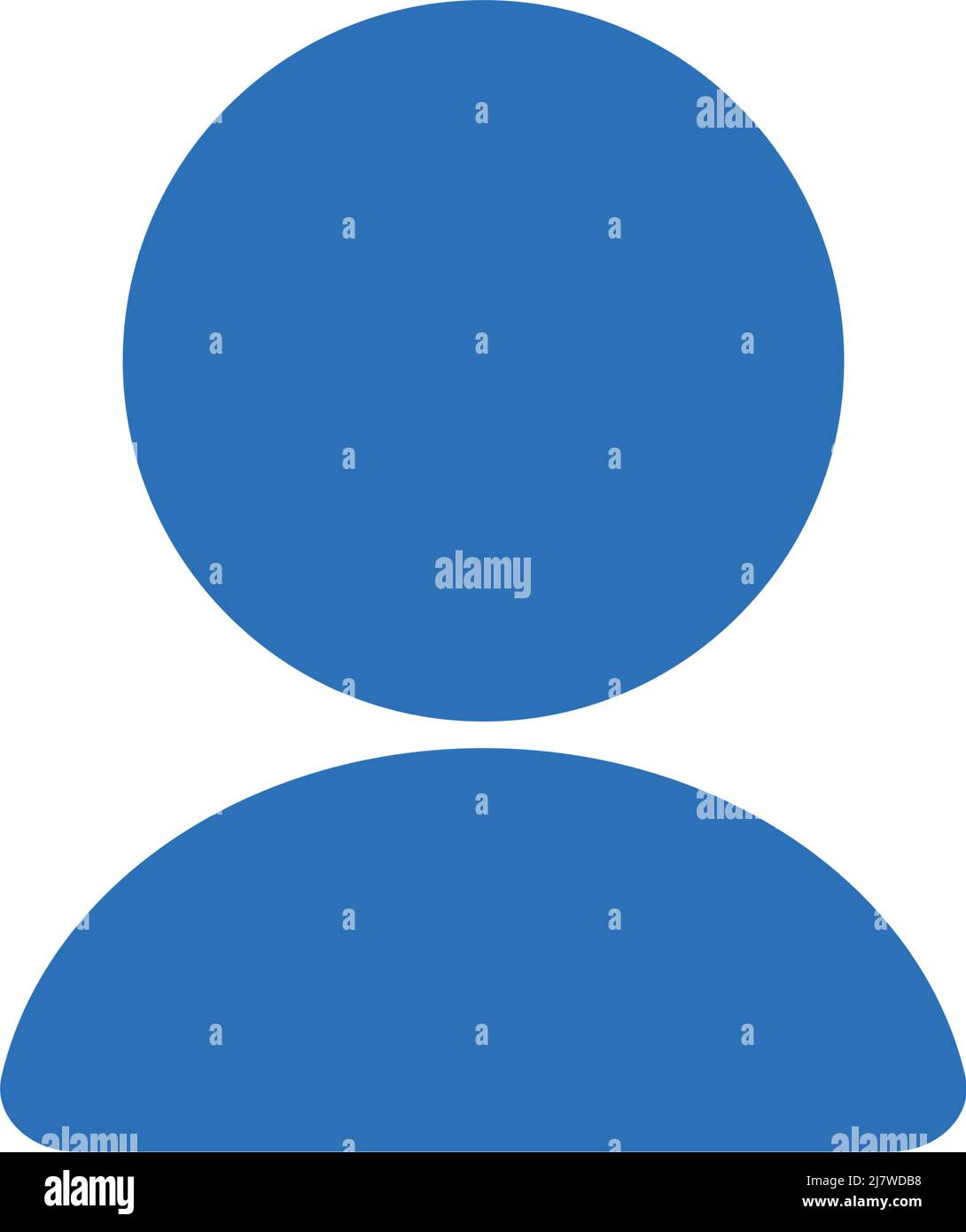 Blue user icon. Profile and account. Editable vector Stock Vector Image ...