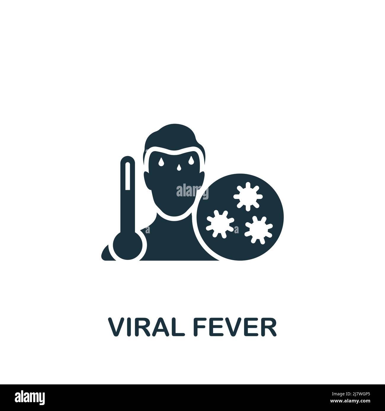 Viral Fever icon. Monochrome simple Deseases icon for templates, web ...